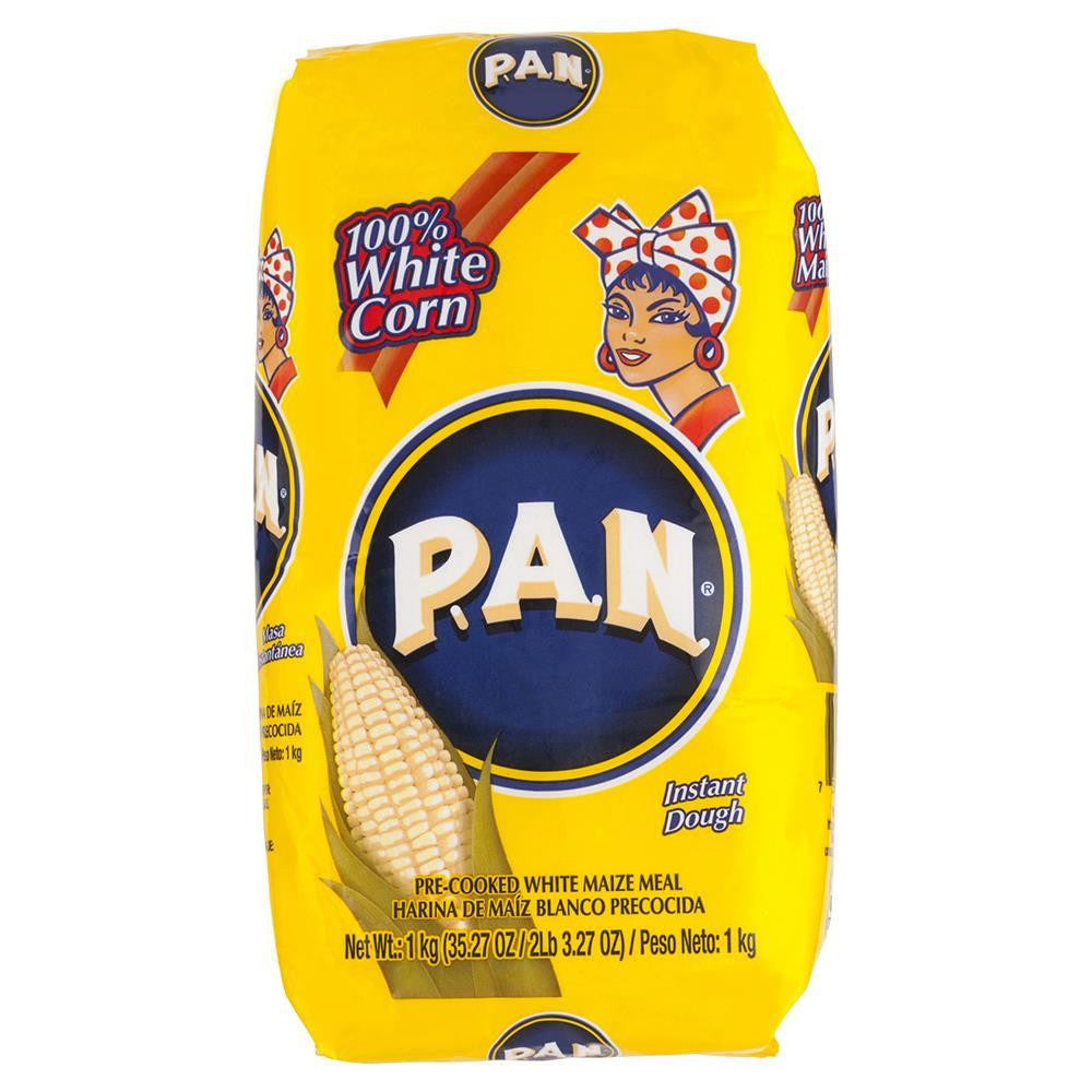 PAN Pre cooked white corn flour - Cornmeal 1kg – Cachina Market